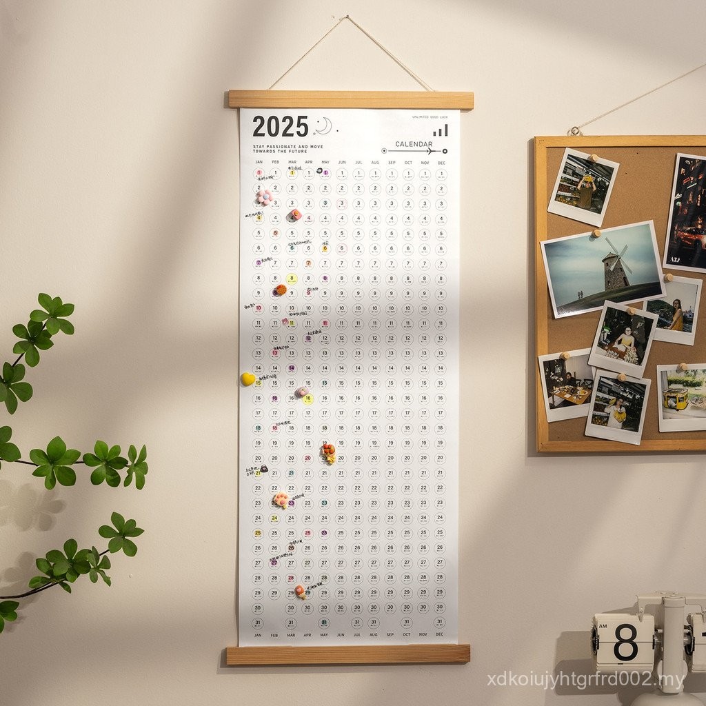 2025 Perancang Kalendar Kayu Besar Baharu Tahun Penuh Kad Tebuk ...