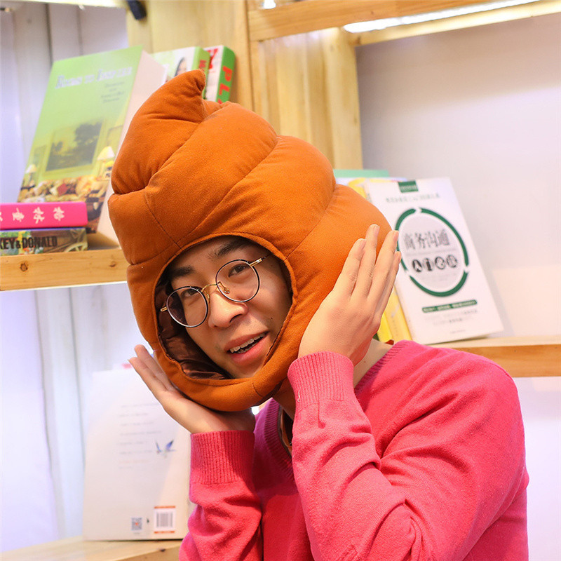 Japanese Cartoon Funny Sell Cute ins Poop Hat Headgear Poop Plush ...