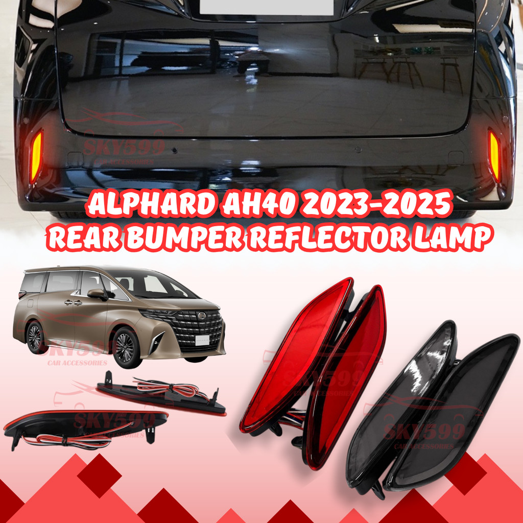 Toyota Alphard AH40 2023 2024 2025 Reflector Rear Bumper LED DRL ...