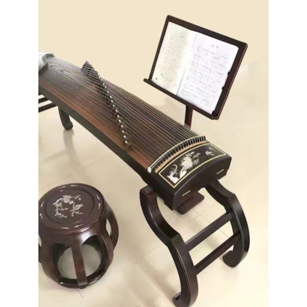 Bo Yin Stand Retro Gaya Cina Guzheng Stand Kayu Pepejal Mampat Guzheng ...