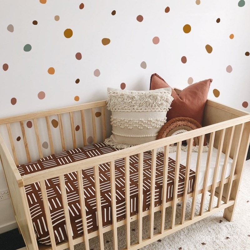 10N Gaya Bohemian Pelekat Dinding Polka Dot untuk Hiasan Kabinet Bilik ...
