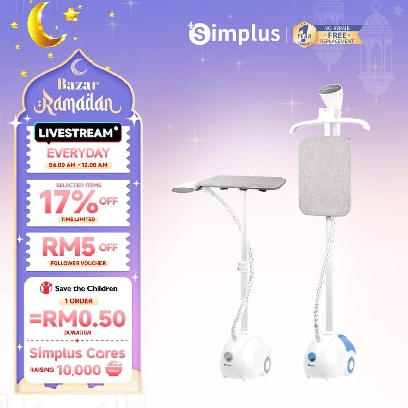 Simplus Garment Steamer (2000W) With Iron Board Standing Handheld 2 in ...