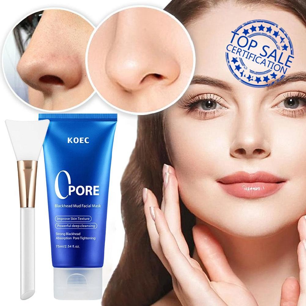 Koec Zero Pore Blackhead Mud Mask 75g Pore Tightening Clay Mask Cooling ...
