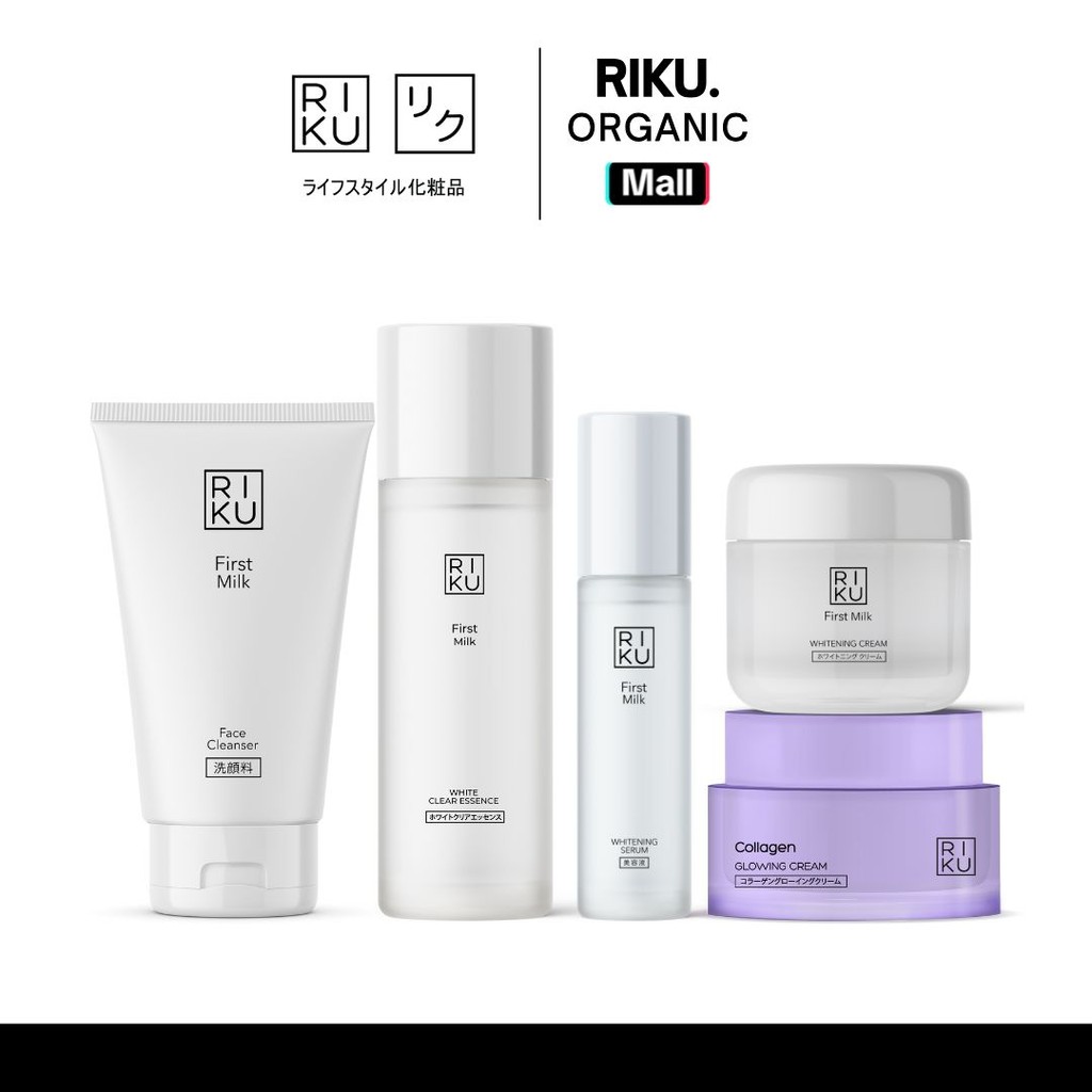 RIKU First Milk Set Foam + Pat Water + Cream + Serum + Collagen ...