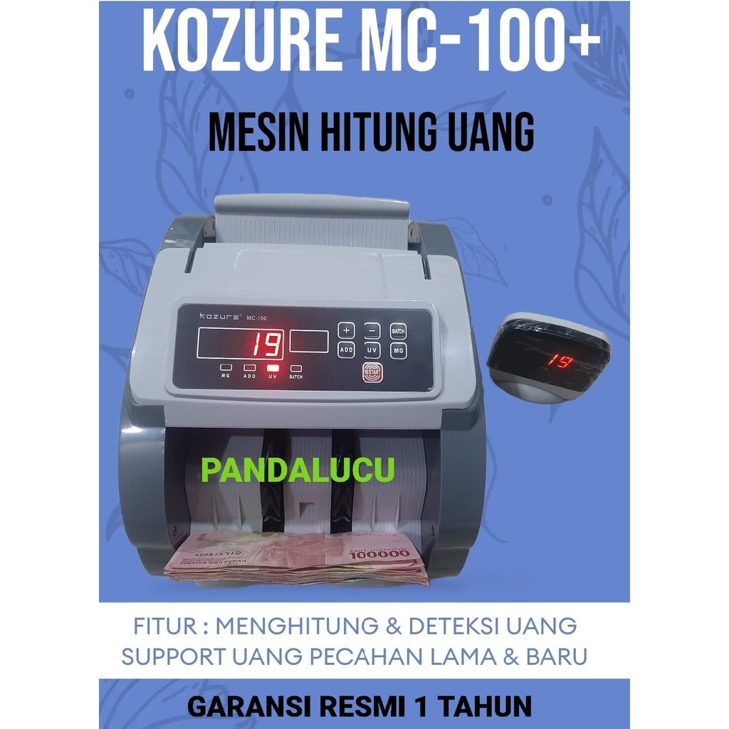 MESIN Money Counter KOZURE MC-100 NEW PLUS / MC-100+ Money Counter ...