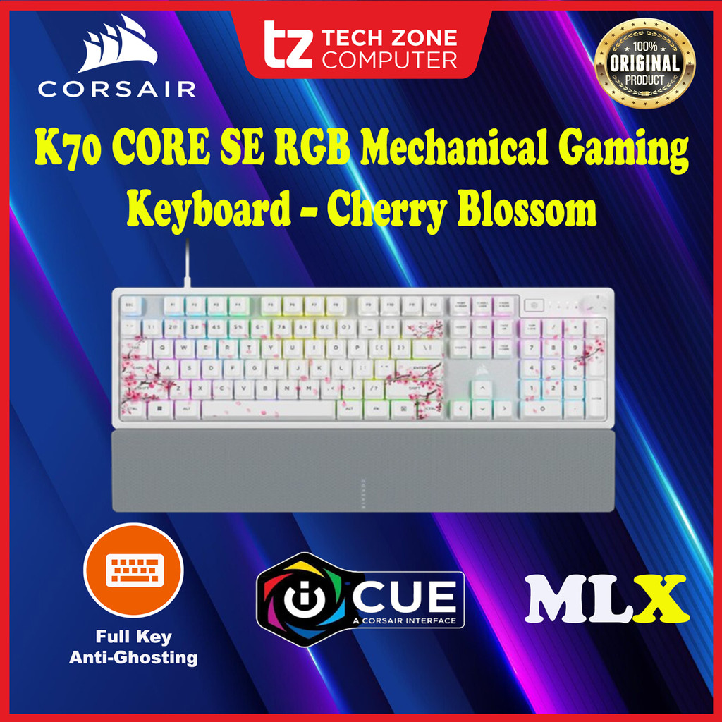 Corsair K70 CORE SE RGB Mechanical Gaming Keyboard –Cherry Blossom(CH ...