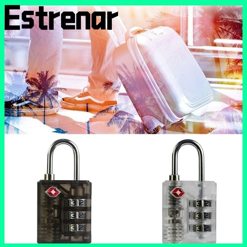 ESTRENAR 3 Digit Combination Lock, TSA Transparent Customs Password ...