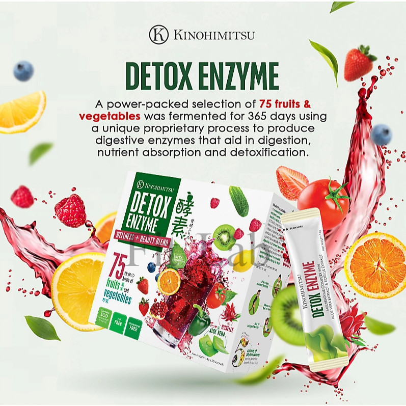Kinohimitsu Detox Enzyme -A concentrated blend of plant enzymes 14g x ...