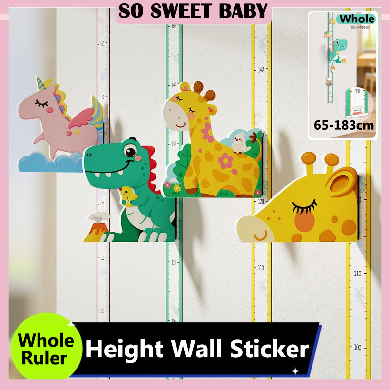 Height Wall Sticker Kids Cute 3D Cartoon Magnetic Height Measurement ...