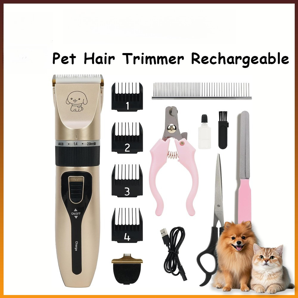 NEW Electric Pet Shaver Hair Trimmer Rechargeable Hair Razor Set For ...