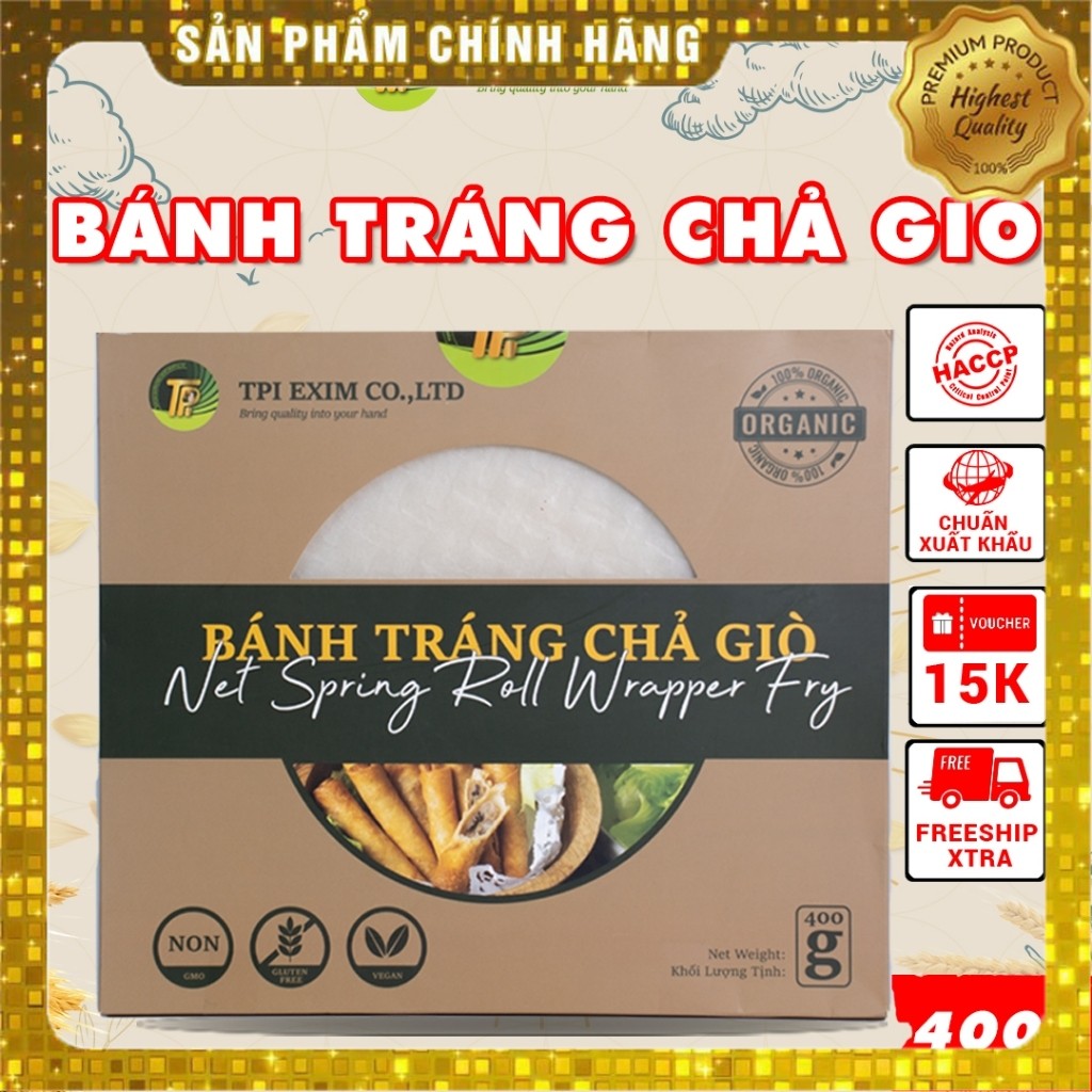'Rice Rice Paper Rolls with Spring Rolls Package/Box of 400 Grams TPI ...