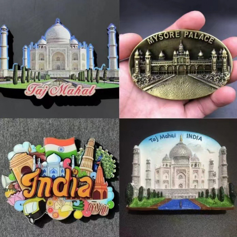 Magnetic Refrigerator Stickers India Taj Mahal Tourist Souvenirs Resin ...