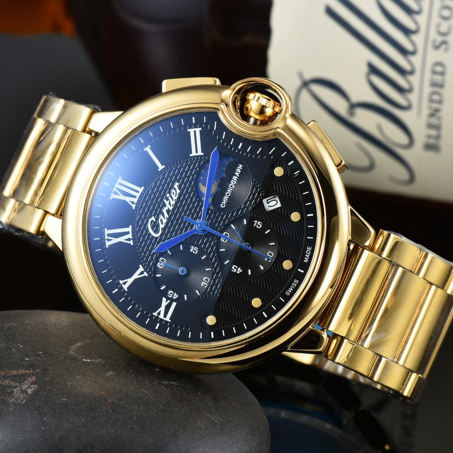 Cartier New Style Business Simple Wrist Watch Quartz Movement Trendy ...