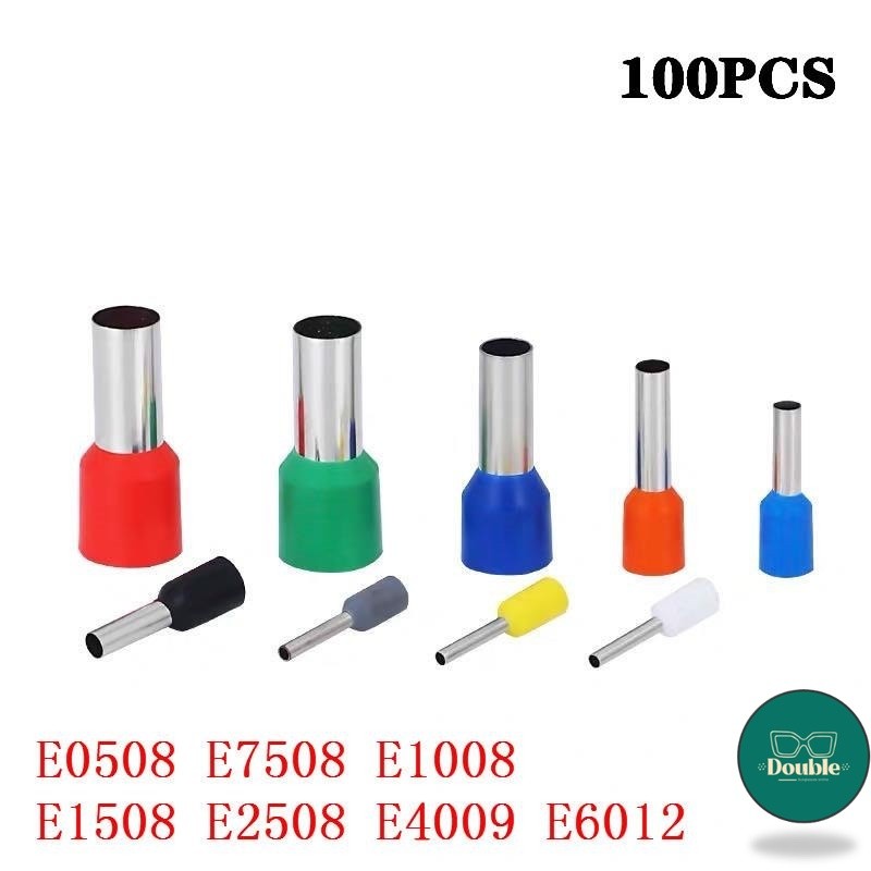 DG 100pcs Insulated Ferrules Terminal Block Cord End Wire Connector ...