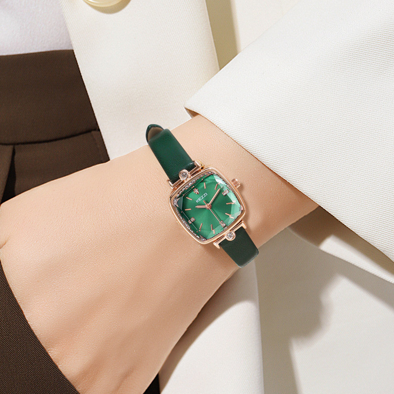 Kezi Watch Female Light Luxury Niche Small Sugar Cube Design Small Dial Autumn Square High-End ...