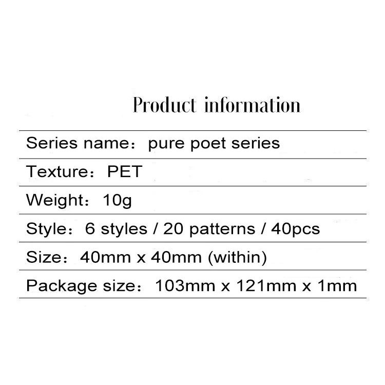 JIANWU Pure Poet Series Vintage English Text Letter Material Collage ...