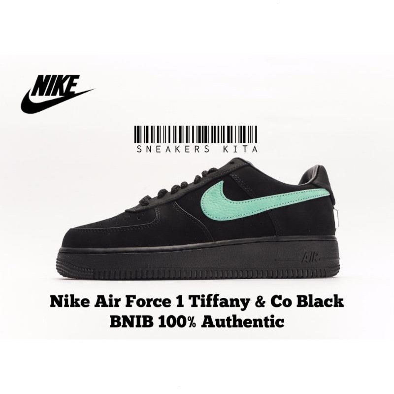 2024 panas sepatu Nike Air Force 1 rendah x Tiffany & Co hitam DZ1382 ...