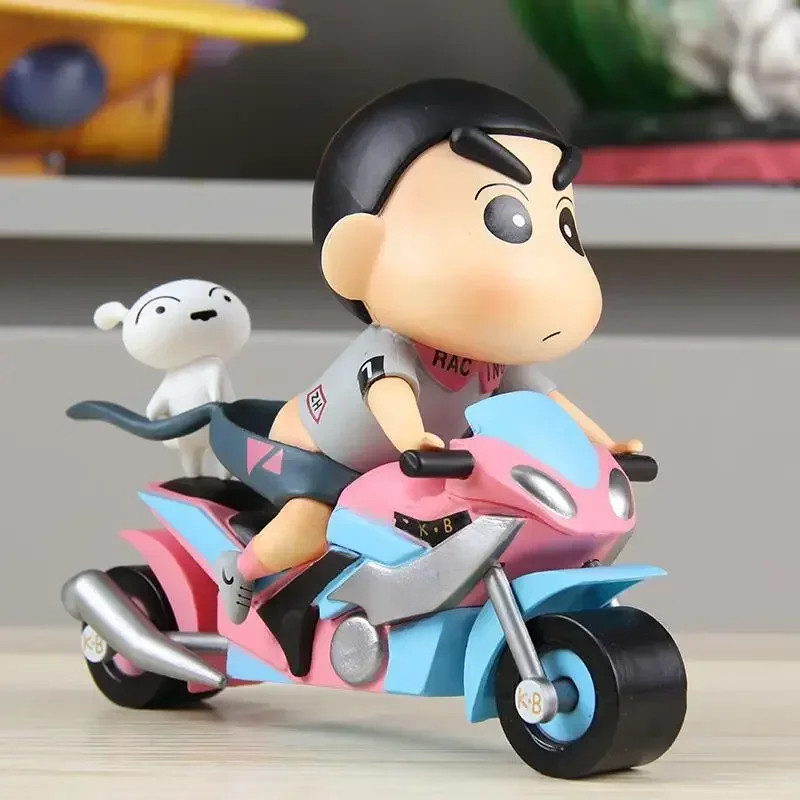 Anime Crayon Shin-chan Figuras Toys Shin Chan Doll Motorcycle Movable ...