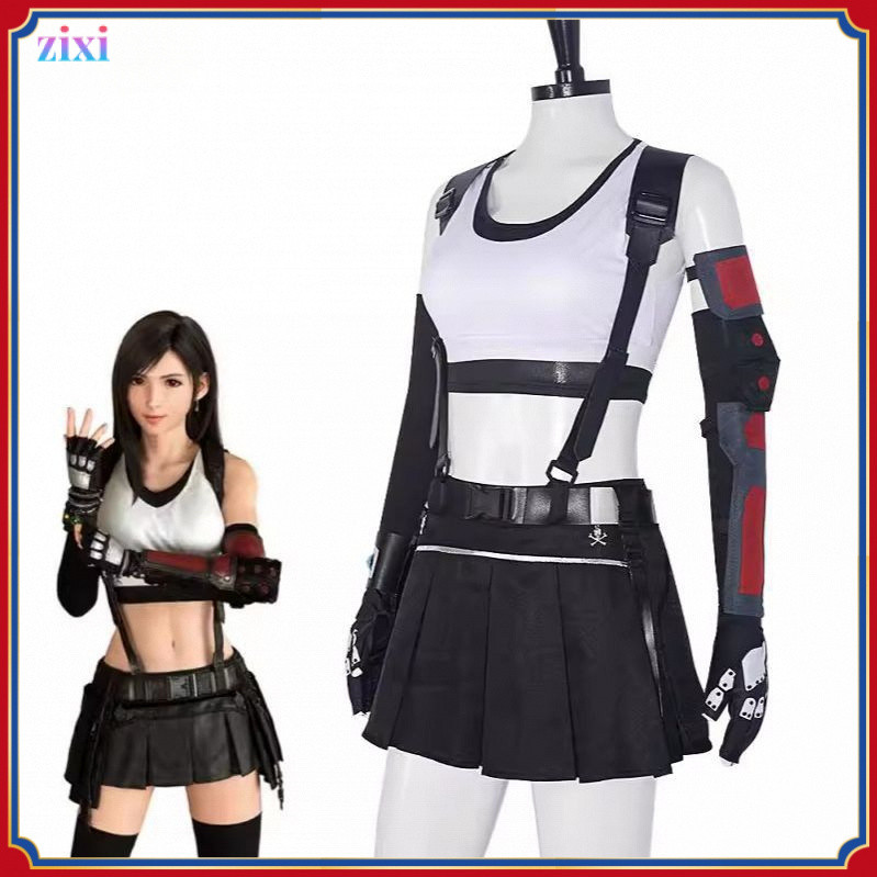 Final Fantasy Tifa cos Costume Tifa Lockhart cosplay Halloween Comic ...