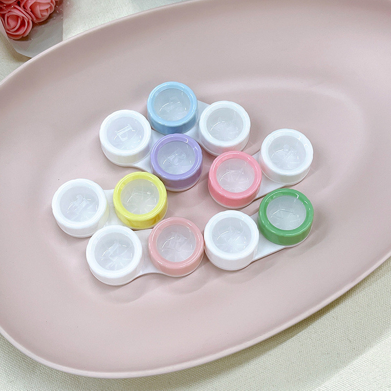 Single Double Contact Lens Double Box, Transparent Candy Color Eye ...