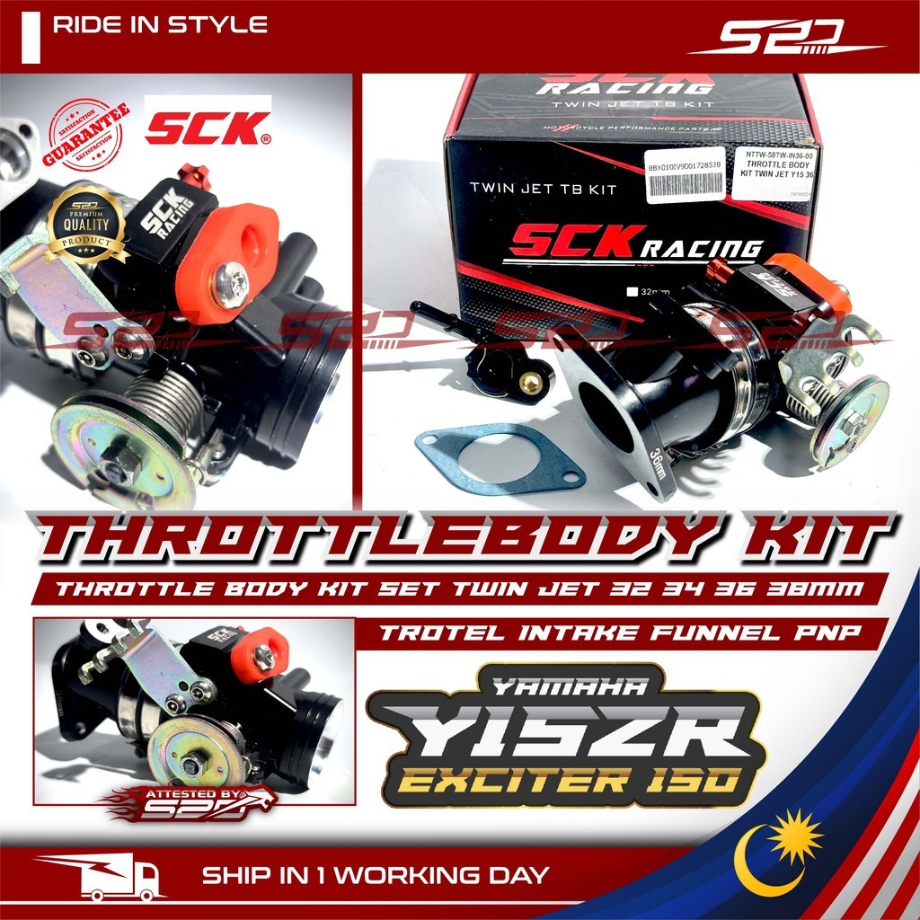 ThrottleBody Kit Set SCK Racing Y15 Y15ZR EXCITER 150 Throttle Body ...