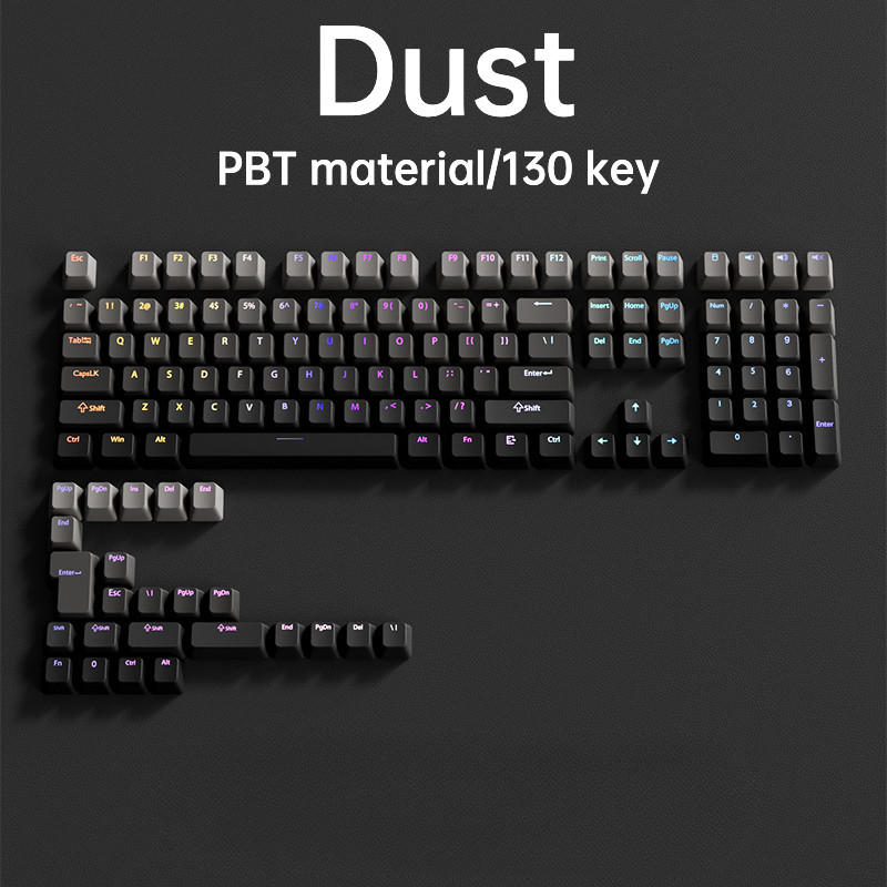 PBT Keycap OEM Dust Gray Side-engrave Trans-light Keycap Personality ...