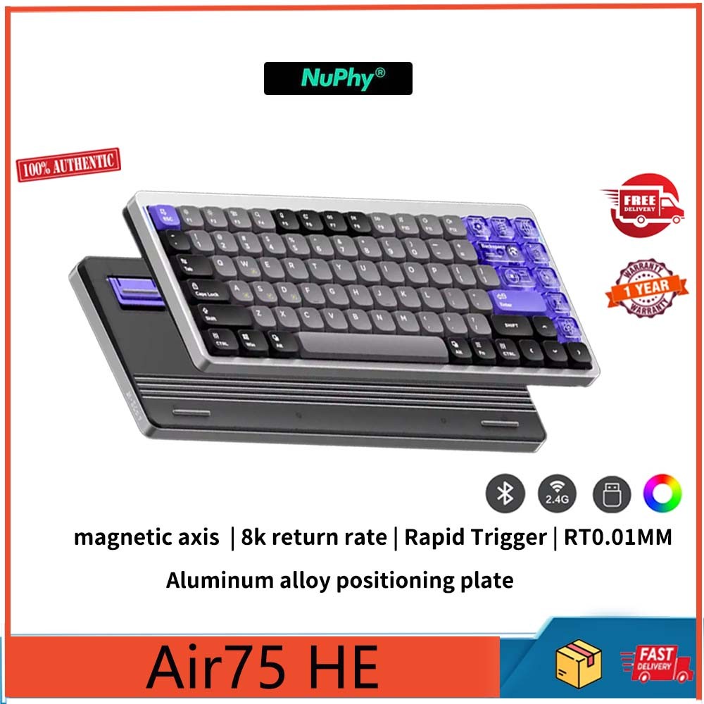 NuPhy Air75 HE wired Aluminum alloy game magnetic axis keyboard, 8k ...