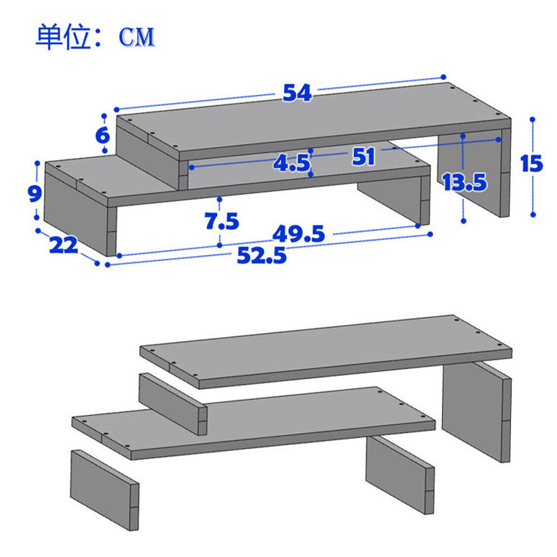 Penambahan tinggi monitor komputer KI9S dual-screen LCD double-monitor ...