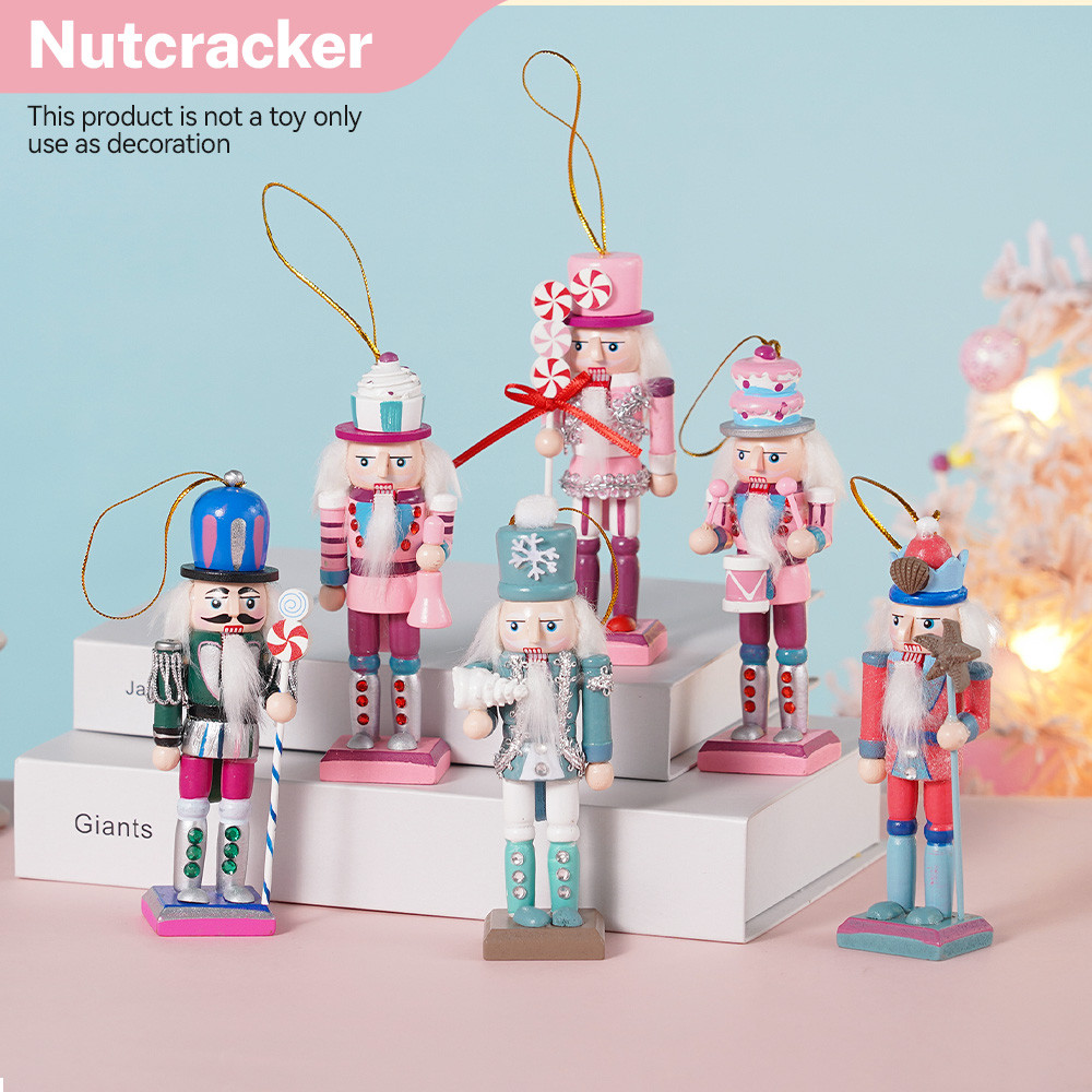 6-piece set of 12CM Ocean Shell Nutcracker Pink Cake Candy Nutcracker ...