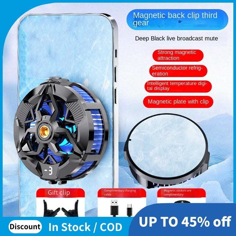 Magnetic Mobile Radiator Phone Cooler Silent Semiconductor Cooling Fan ...