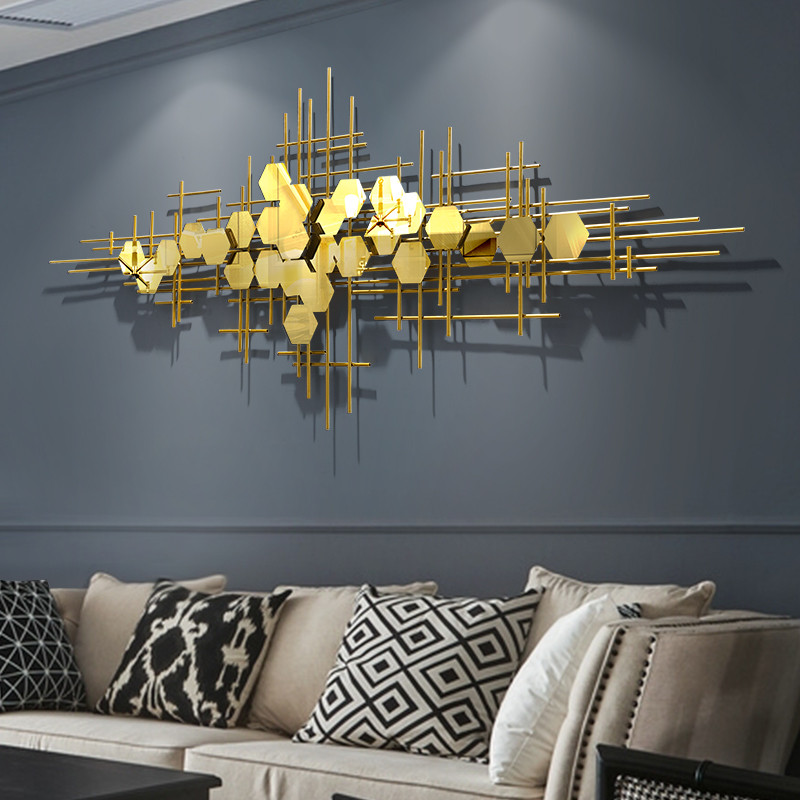 Hiasan Dinding Seni Besi Mewah Cahaya Moden Nordic Ruang Tamu Sofa ...