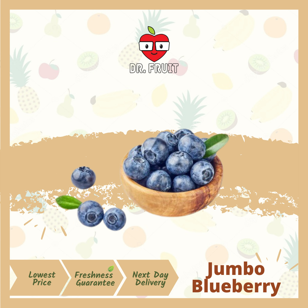 Jumbo Blueberry 特大蓝莓 - 125gm | DrFruit | Shopee Malaysia