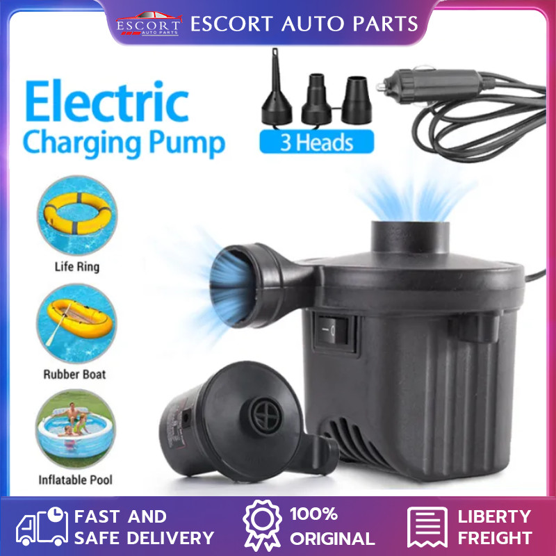 Electric Air Pump Car Adapter Inflatable Pump Quick Filling Mattress ...