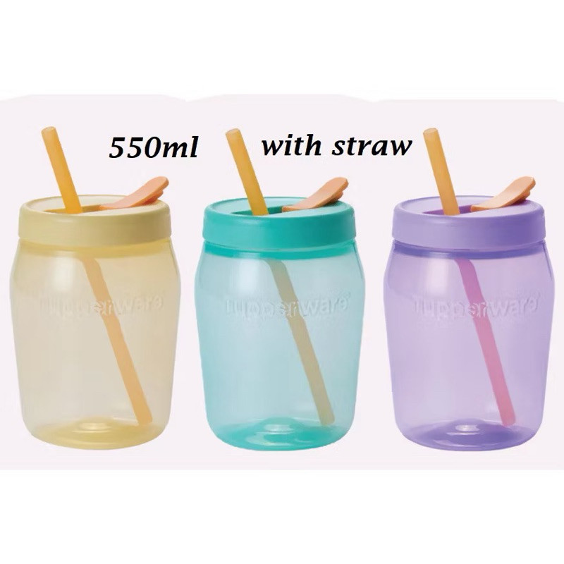 Tupperware Universal Jar with Straw Cover 550ml | Shopee Malaysia