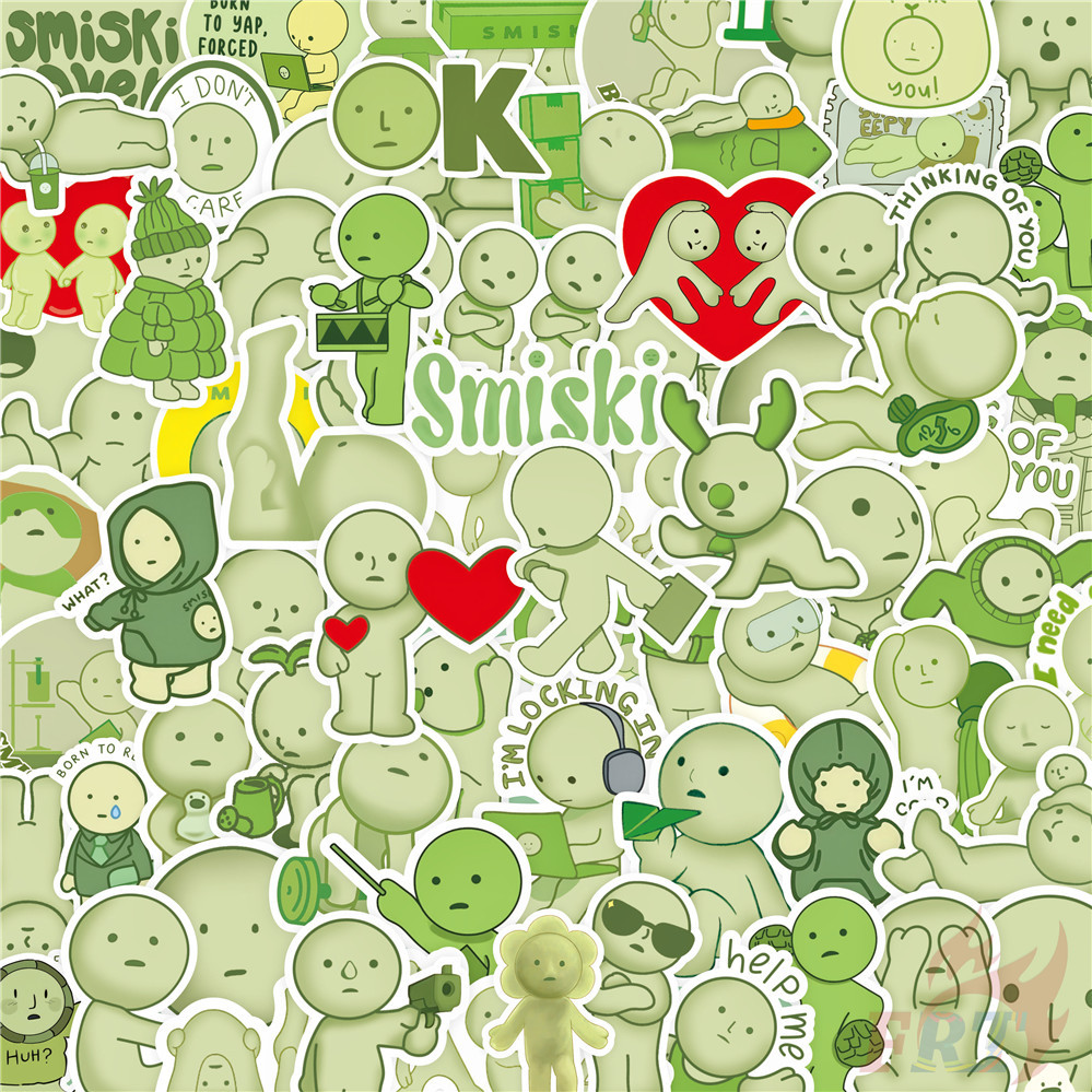 100Pcs/Set SMISKI Stickers DIY Fashion Decals Doodle Stickers | Shopee ...