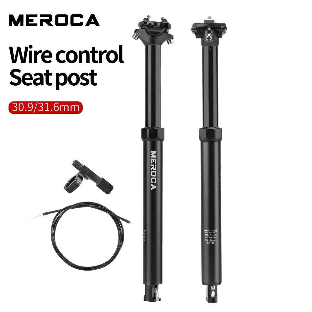 Bicycle Dropper Seat Post 27.2/30.9/31.6x425mm Internal Routing Cable ...