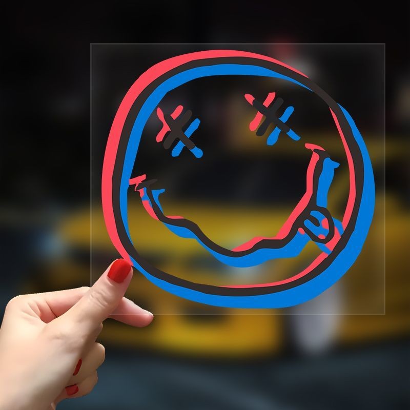 Unique Creative Funny Fool Circle Smiley Face Car Sticker Decorative ...