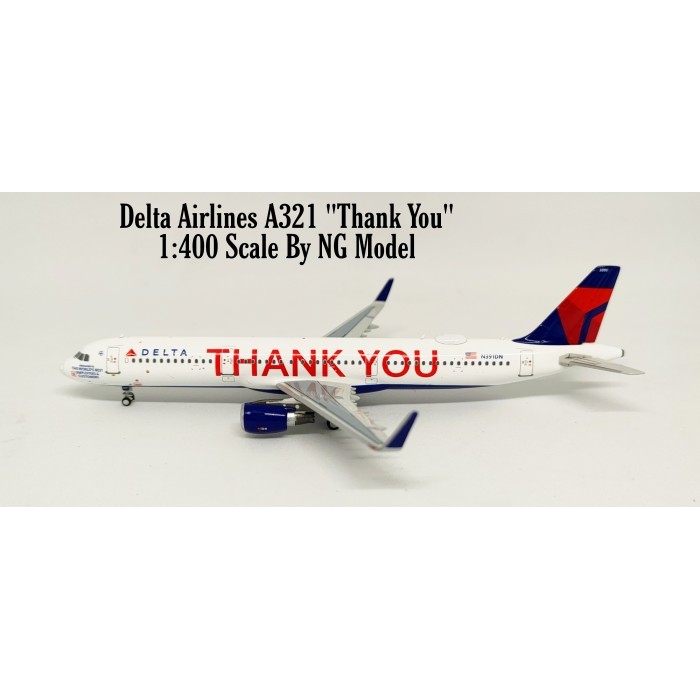 Delta Airlines A321 Thank You N391DN NG Airplane Miniature Model 1:400 ...