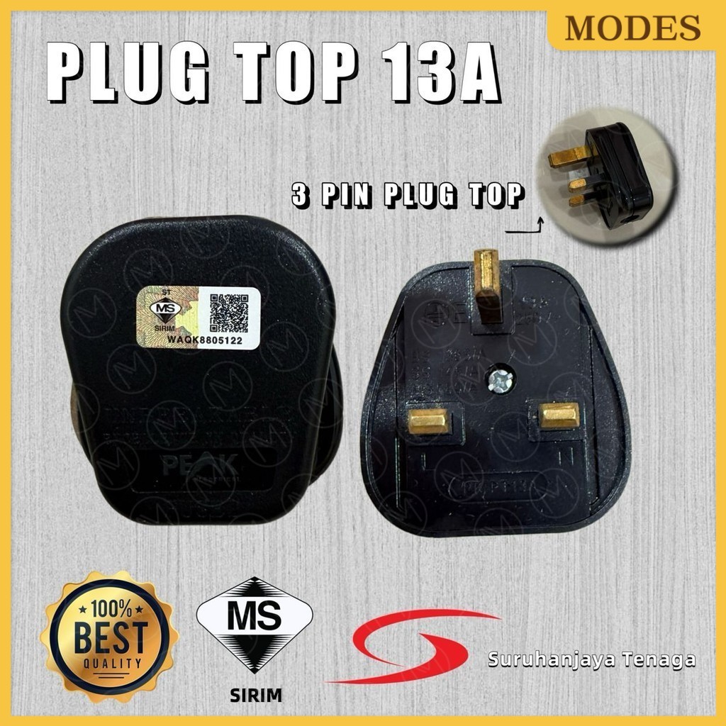 PLUG TOP 13A BLACK 3 PIN PLUG TOP SOCKET PLUG TOP 13A | Shopee Malaysia
