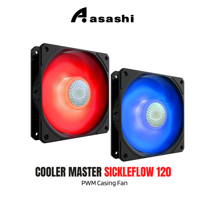 Cooler Master SickleFlow 120 Red / Blue PWM Casing Fan | Shopee Malaysia