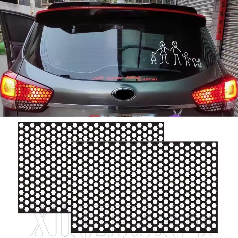 1-4 pcs Car Tail Light Lamp Stickers - Car Honeycomb Stickers ...