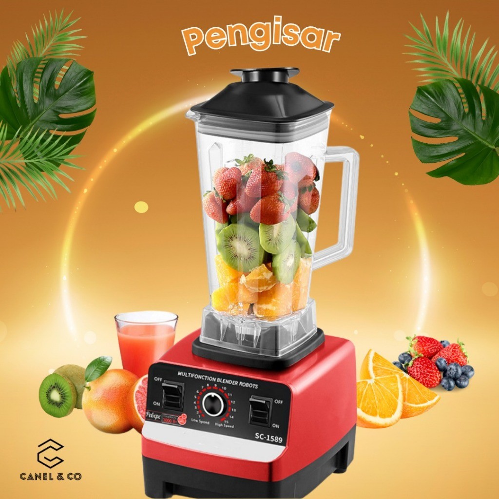 3L 4500W Heavy Duty Blender Pengisar Tugas Berat Mixer Juicer High ...