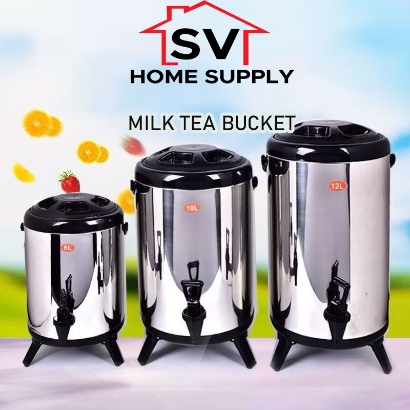 Milk tea bucket 304 Stainless Steel Water Dispenser hot and cold water ...
