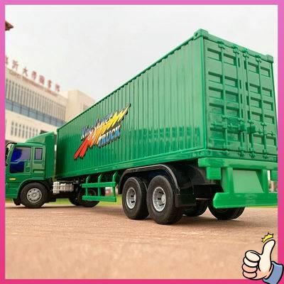 lori mainan mainan viral Inertia long trailer container car model large ...