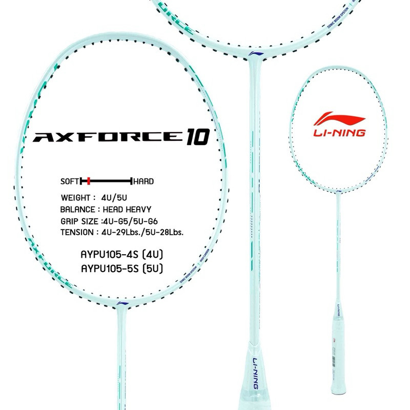 LI-NING AXFORCE 10 Badminton Racket (4U/5U) Free String + Wrap ...