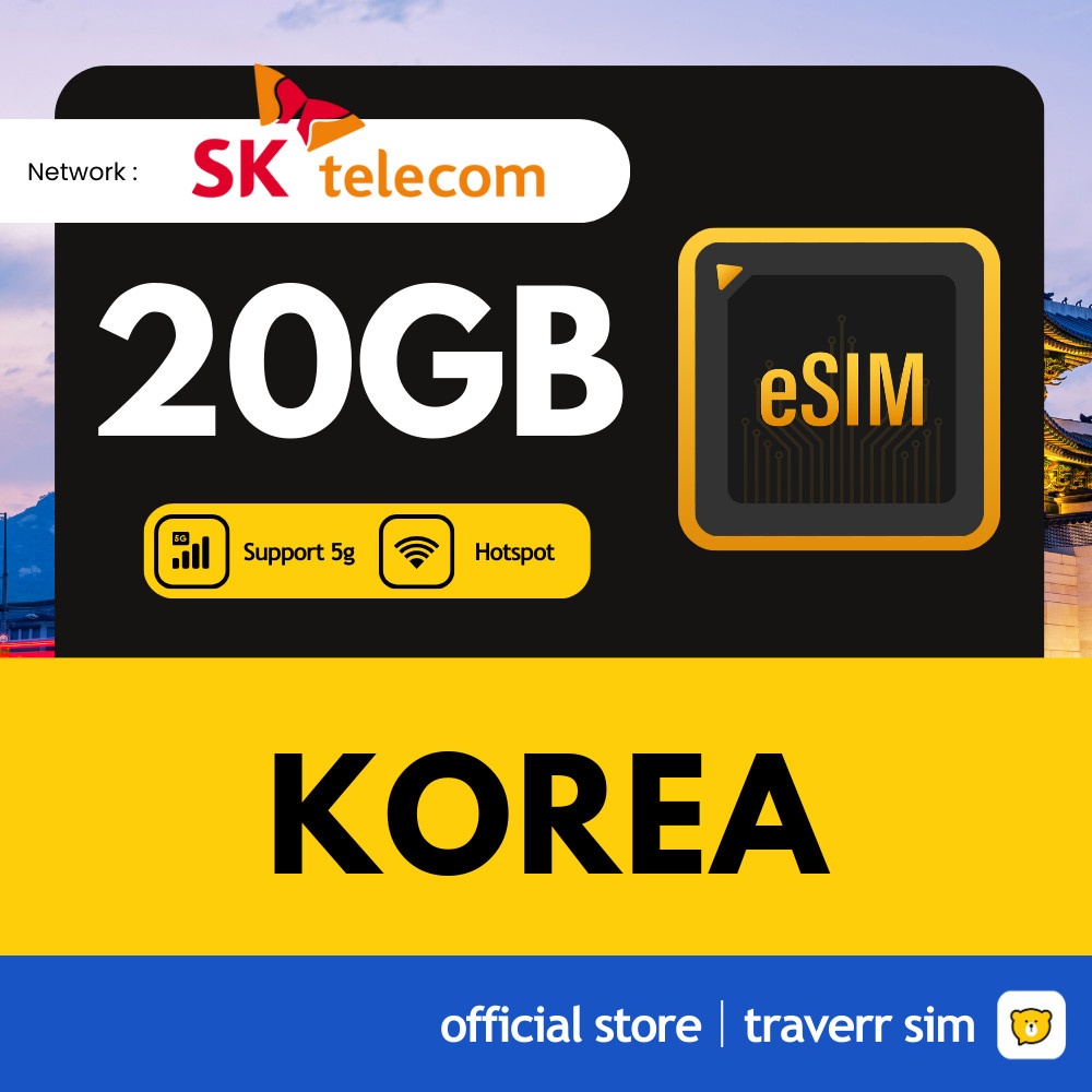 【韩国 South Korea + Jeju Island eSIM】【5G🔥】【SKT】 【Max 20GB】韩国 Travel eSIM | Shopee Malaysia