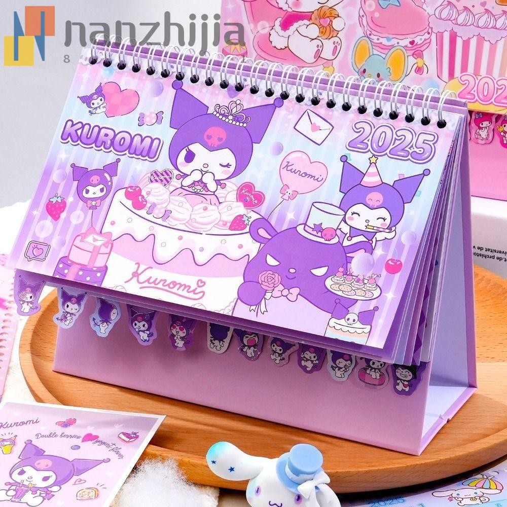 NANZHIJIA 2025 Year Calendar, Kuromi Melody Large Size Desktop Calendar ...