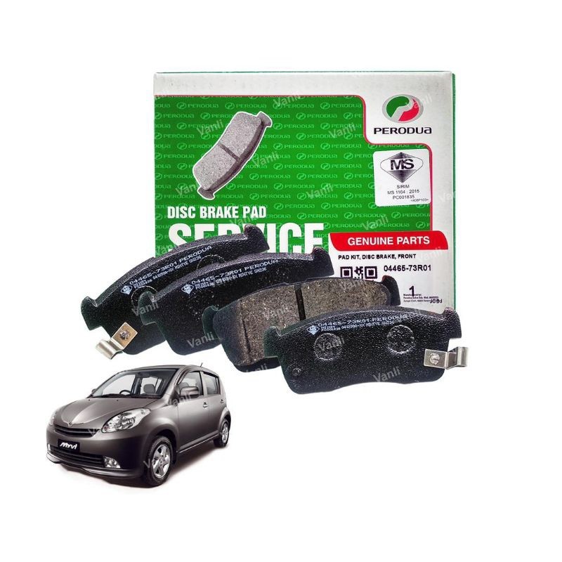 04465-73R01 Disc Brake Pad Front for Perodua Myvi D73 1.0, 1.3 2005 ...