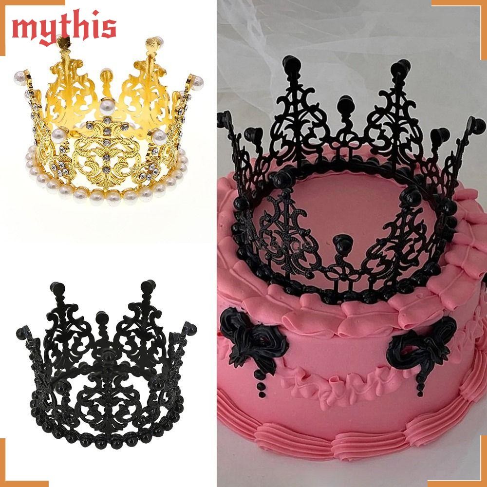 [MYTHIS] 1Pcs Crown Cake Decoration, Decorative Princess Birthday Party ...