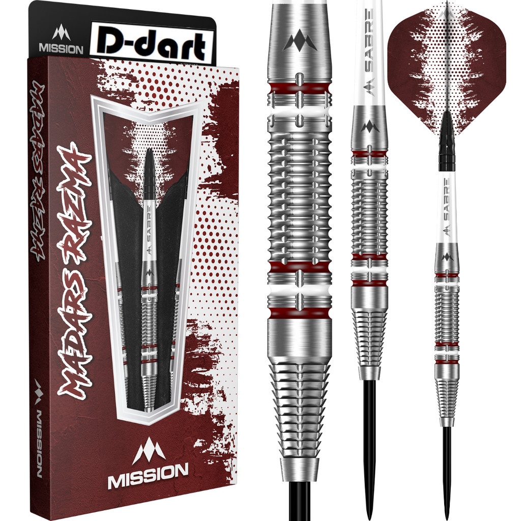 MISSION STEEL TIP DARTS - 21G/23G/25G MADARS RAZMA 95% Tungsten DART ...